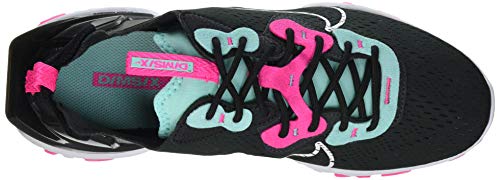 NIKE Women's NSW React Vision Running Shoe, Dk Smoke Grey White Pink Blast Tropical Twist Black, 7.5