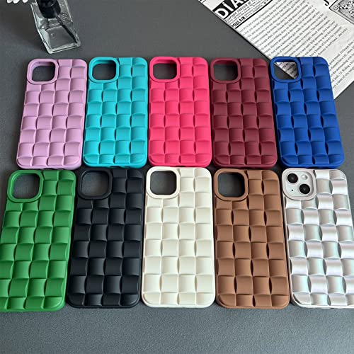 Ginkgonut Compatible with iPhone 14 Plus Case for Women/Girls, Cute 3D Laid Desgin Soft Silicone Shockproof Raised Bumper Corners Case for iPhone 14 Plus (White)