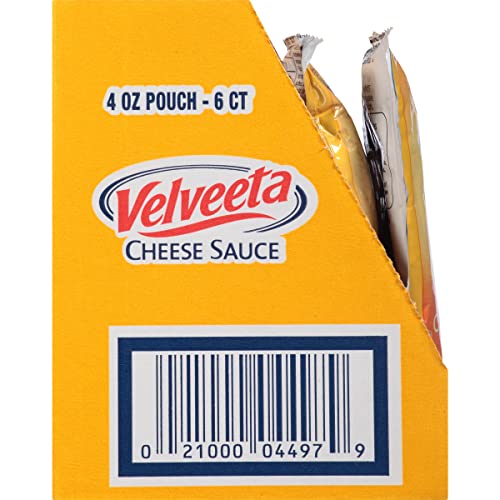 Velveeta Original Cheese Sauce Pouches (24 ct Pack, 4 Boxes of 6 Pouches)
