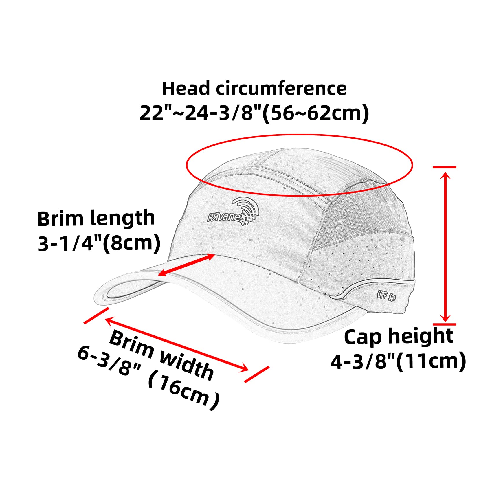 Foldable Running Cap UPF50+ Quick Dry Outdoor Sports Hat Reflective Lightweight Unstructured Baseball Cap for Men Women (Navy, Folding)