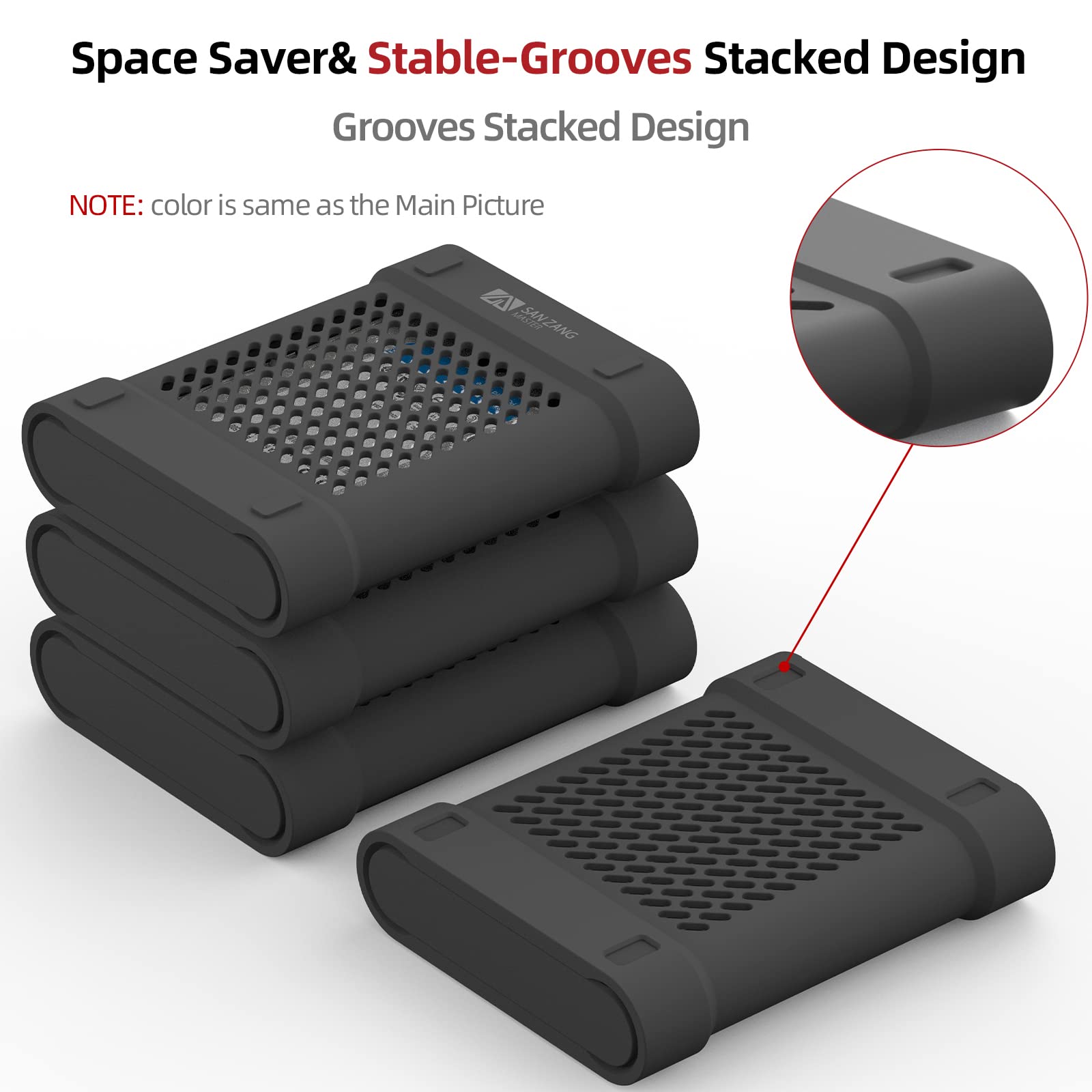 Hard Drive Case, 3.5 in HDD Case, Soft Silicone Hard Drive Disk Storage Case for External Hard Drive HDD, Storage Case with Anti-Slip for Shockproof Home Office