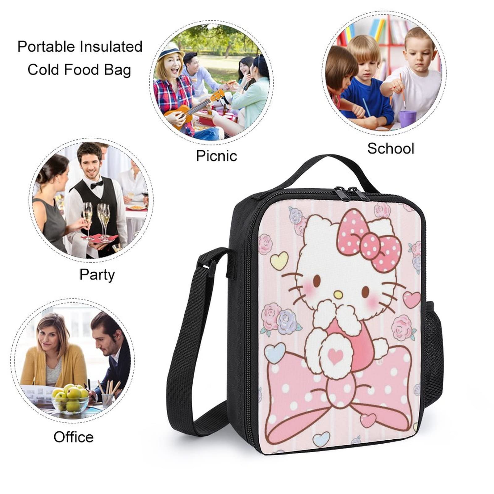 Dhucqze 3Pcs Lightweight Backpack Set Fashion Laptop Backpack Insulated Lunch Box Pencil Case Travel Shoulder Bag Daypack