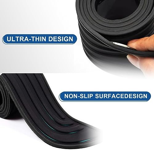 GKmow 1 PC General Motors Trunk Bumper Strip, 35" x 2.75" PVC Trunk Door Entry Guard, Anti-Scratch Personalized Car Protection Trim Accessory, Fits Most Models (Black #Sport)