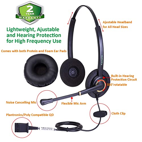 N/X Telephone Headset with Noise Cancelling Mic Compatible with Cisco IP Phones 7931 7940 7941 7942 7945 7960 7961 7962 7965 7970 7975 and More