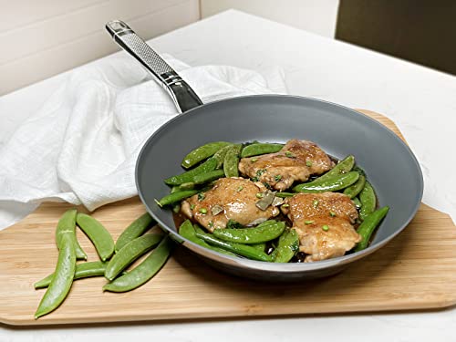 SAVEUR SELECTS Tri-ply 10-Inch Non-Stick Frying Pan, Induction-ready, Dishwasher Safe, Voyage Series