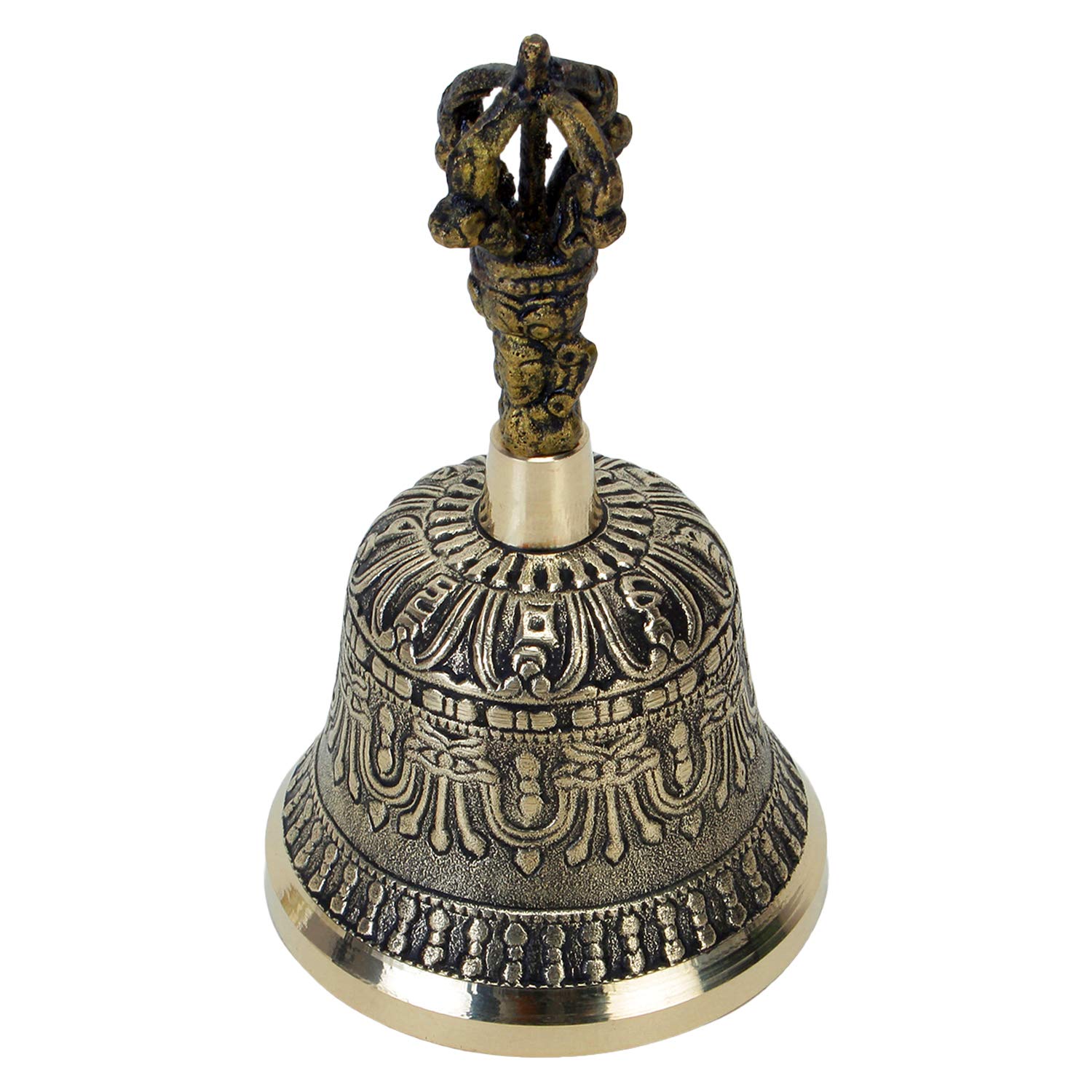 Zap ImpexÂź Tibetan Hand Bell Meditation & Prayer Bells Dorje Vajra (5 Inch)