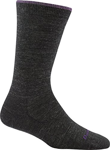 Darn Tough Vermont In-Town Series Women's Solid Crew Light Socks, Charcoal, Medium