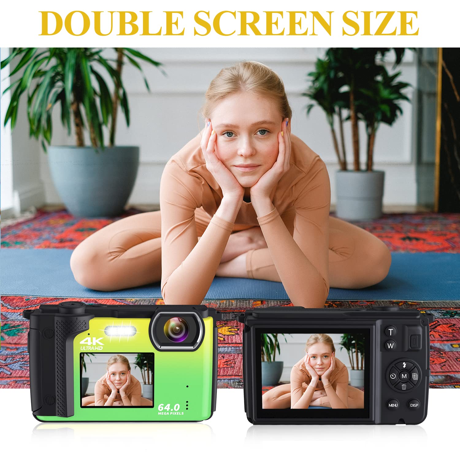 Digital Camera, 1080P Video Camera for Photography and YouTube, 44mp 16x Digital Zoom Camera, Including 32GB SD Card and 2 Batteries