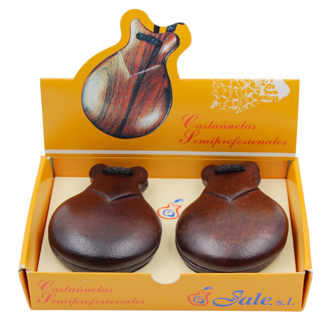 Semi-Professional Jale Spanish Flamenco Castanets Castañuelas Bubinga Caoba Made In Spain Ref#108 (8)