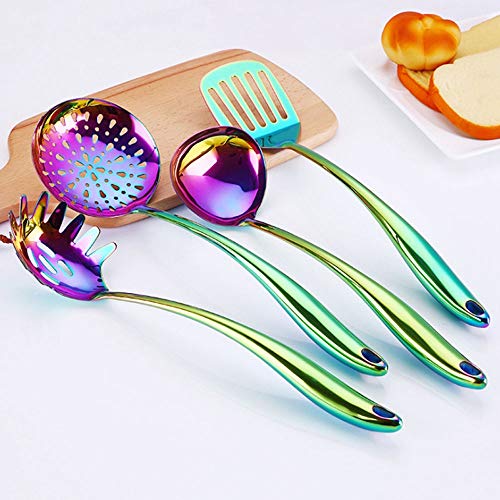 DNATS Gold Stainless Steel Cooking Tools Spoon Shovel Cookware Kitchen Tools Spatula Ladle Kitchenware