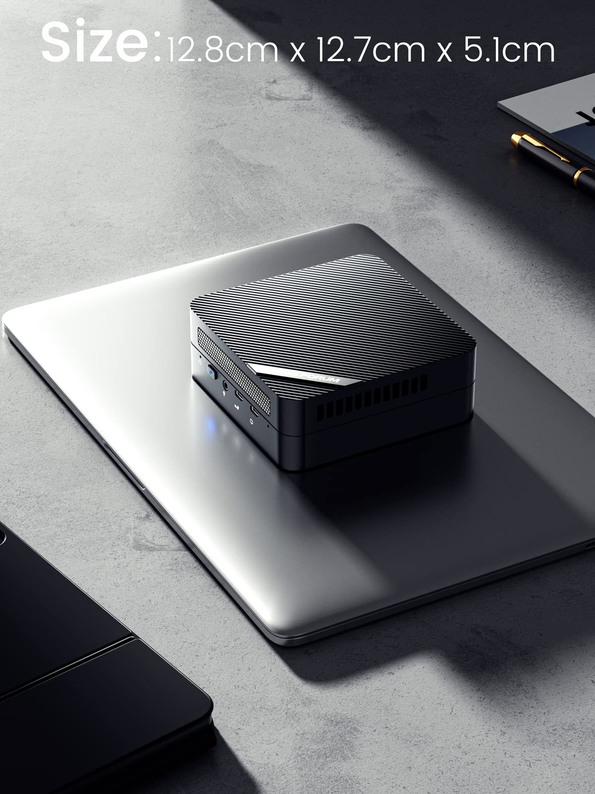 MINISFORUM UM590 Mini PC AMD Ryzen 9 5900HX(8C/16T) Windows 11 Pro Mini Computer, 32GB RAM + 512GB SSD, 2x HDMI 1x USB-C 4K@60Hz Triple Outputs, 2.5Gbps Lan, AMD Radeon Graphics Micro Desktop Computer