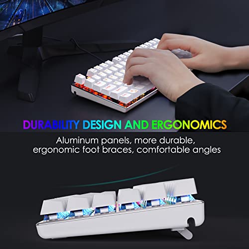 E-YOOSO Z-88 Compact Solid Color Backlit & RGB Sidelight for PC, MAC, PS4 Gamer (81 Gold)