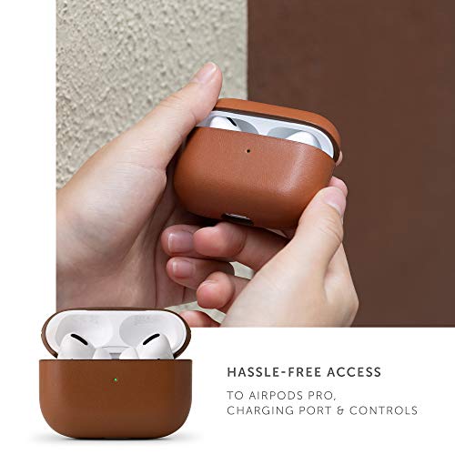 Native Union Leather Case for AirPods Pro β Handcrafted Fully-Wrapped Genuine Italian Leather case β Support Wireless Chargers β Compatible with AirPods Pro, Airpods Pro 2 (Tan)