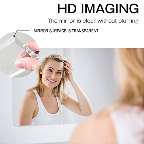 Natsukage 47''x22'' Wall Mirror Full Length Wall-Mounted Hanging Gold Bathroom for Rectangular Bedroom Living Room Horizontal/Vertical Aluminum Alloy Frame (A-MR01052-N-USAM022-vc)