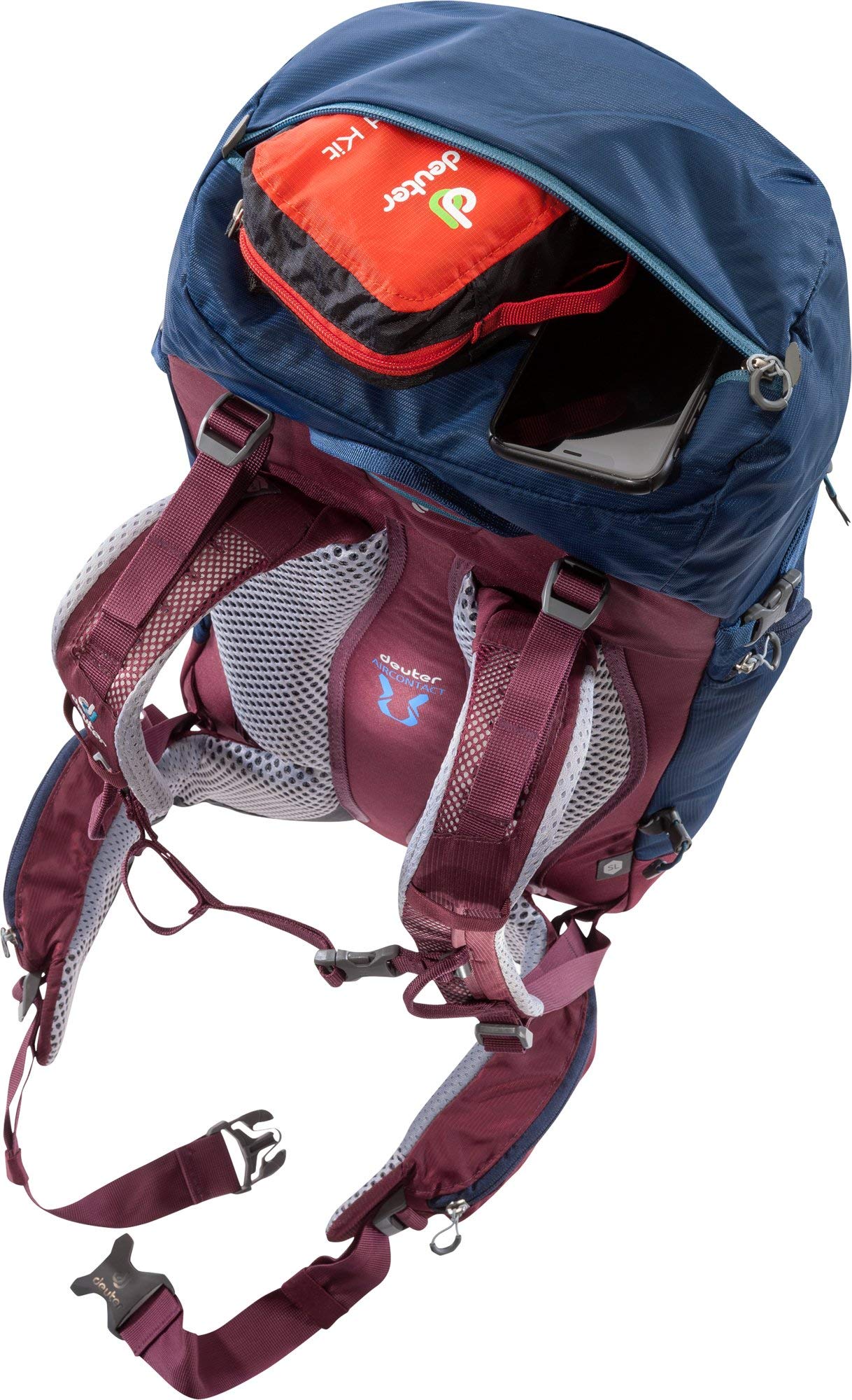 Deuter Unisex Adult Casual Daypack, Midnight-Maron, US 7 7/8 (hat 7 7/8)