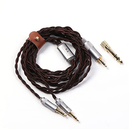 Linsoul HarmonicDyne Athena Semi-Closed Over-Ear Wired HiFi Headphone with 50mm Dynamic Driver, Glass Faceplate, Detachable OCC Cable for Audiophile Studio Musician