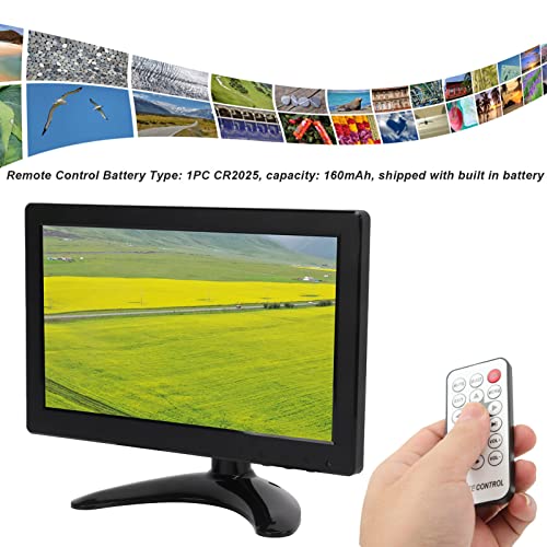 HD Monitor, Builtin Speaker Easy Installation 100-240V TFT LCD 9 Inch Game Screen with VGA Cable for DVR (US Plug)