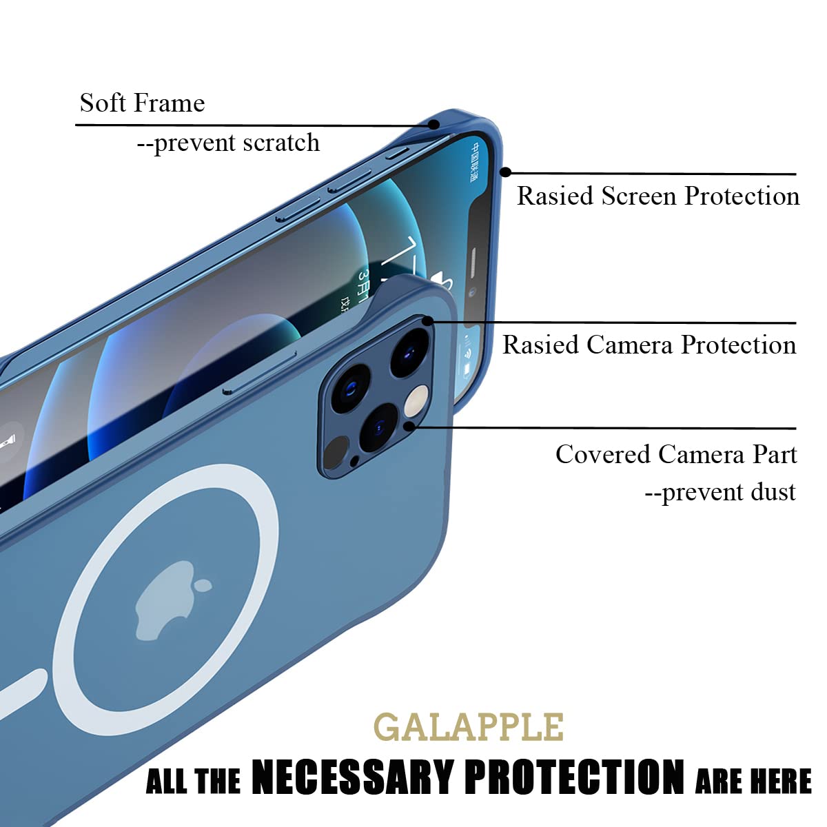 GALAPPLE Magnetic Clear Case for Samsung Galaxy Z Flip 5 - Full Cover Hinge Protector with Buttons Touchable, Compatible with Magsafe Chager,Ultra-Thin Hard Material Screen & Camera Protect