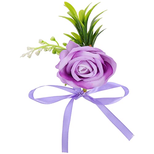 VOSAREA Wedding Decorations Wedding Decorations Artificial Flower Corsage Bracelet Bridesmaid Bride Wrist Corsage Wristlet Band for Wedding Flower Bracelet Wedding Decor