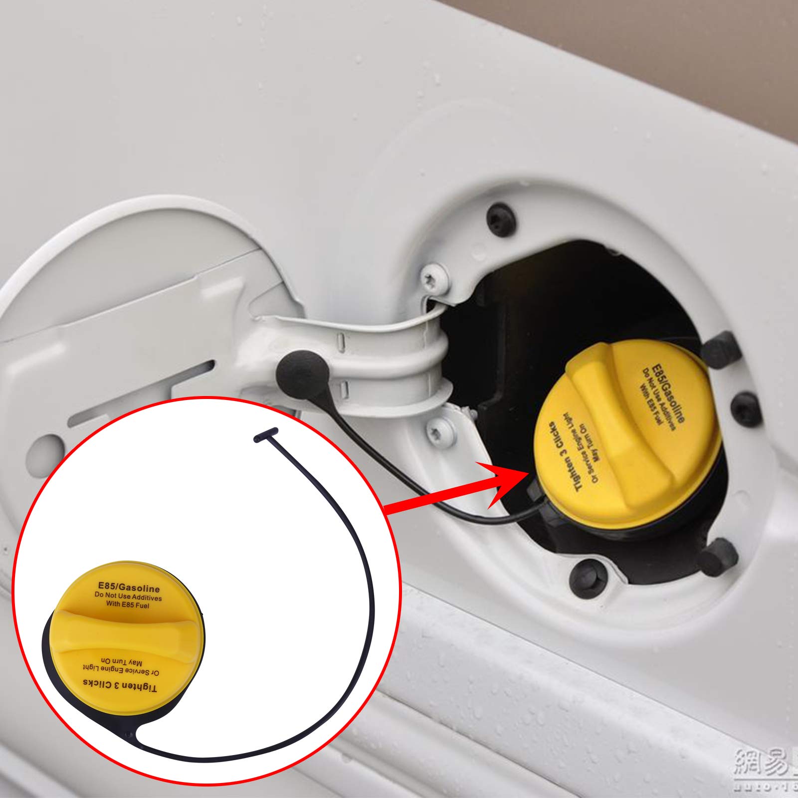 E85 Fuel Tank Cap,Gas Cap Compatible With Chevy GMC Cadillac - 2007-2011 Avalanche, Silverado 1500, Suburban 1500, Tahoe, 2007-2011 Sierra 1500, Yukon, 2009-2011 Escalade,Replace# GT295, 20915990