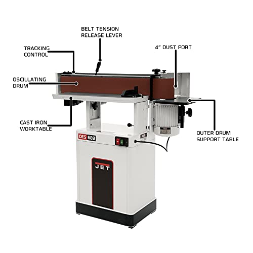 JET OES-80CS Oscillating Edge Sander, 6" x 89" Belt, 1-1/2 HP, 1Ph 115/230V (708447)