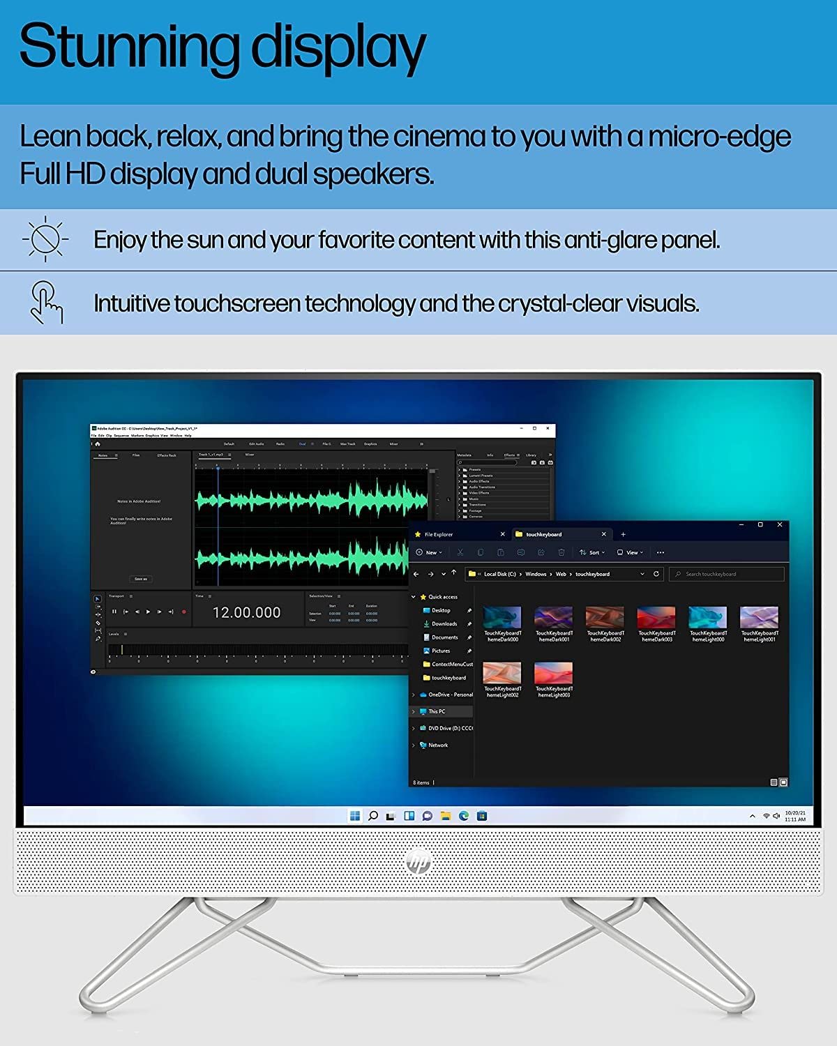 HP Newest 24" FHD IPS Touchscreen All-in-One Desktop, Intel 4-Core Pentium Silver J5040, 16GB DDR4 512GB SSD, Intel UHD Graphics, WiFi, Bluetooth, RJ-45, Card Reader, Win11 Pro