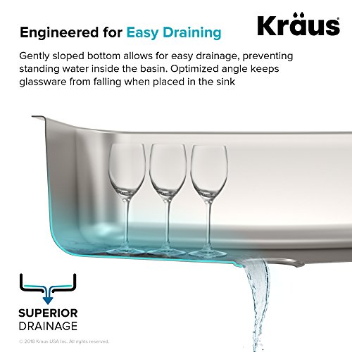 Kraus KBU27 35 inch Undermount 60/40 Double Bowl 16 gauge Stainless Steel Kitchen Sink