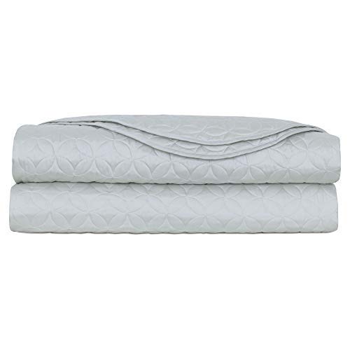 Eastern Accents Torro Luxury Geometric Queen, Silver Coverlet, King