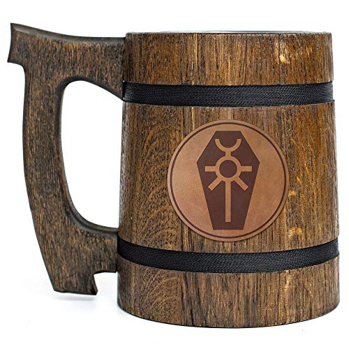 Necrons Beer Stein, Personalized 40k Mug, Game Lover Gift, Custom Leather Gamer Tankard, Gift for Men, Gift for Him