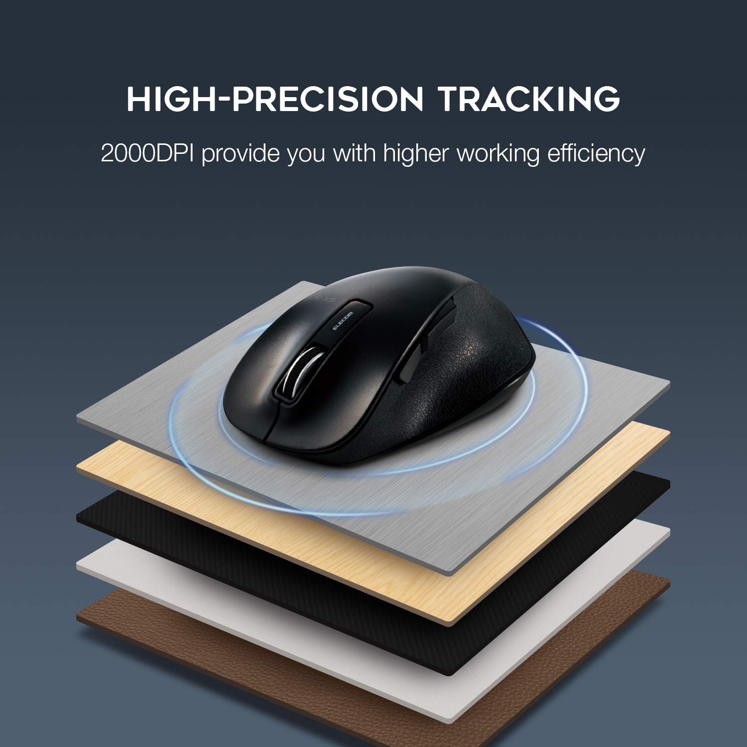ELECOM Wireless Mouse 2.4GHz Ergonomic Design with USB Nano Receiver, Silent, Quiet Click 5 Button, for Windows and Mac, Large Size (M-XGL10DBSBK-US)