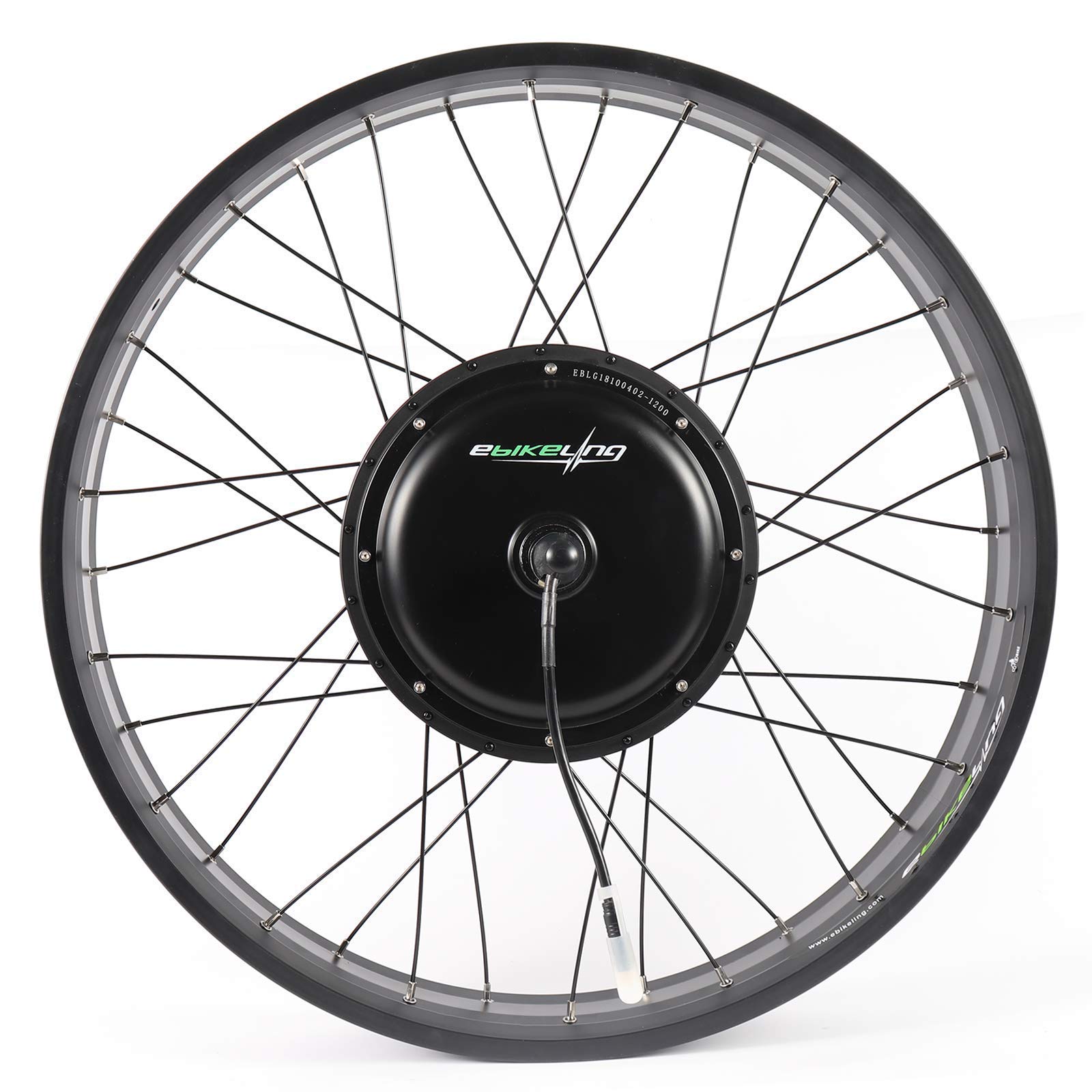 EBIKELING Waterproof Ebike Conversion Kit for Electric Bike 26" Fat Front or Rear Wheel Electric Bicycle Hub Motor Kit 1500W 1200W 750W 500W Electric Bike Conversion Kit