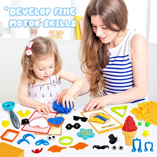 Modeling Clay Foam Beads Play Kit, 5 Blocks of Sensory Toys for Kids Fine Motor Skills Toys, Preschool Educational Learning Toy