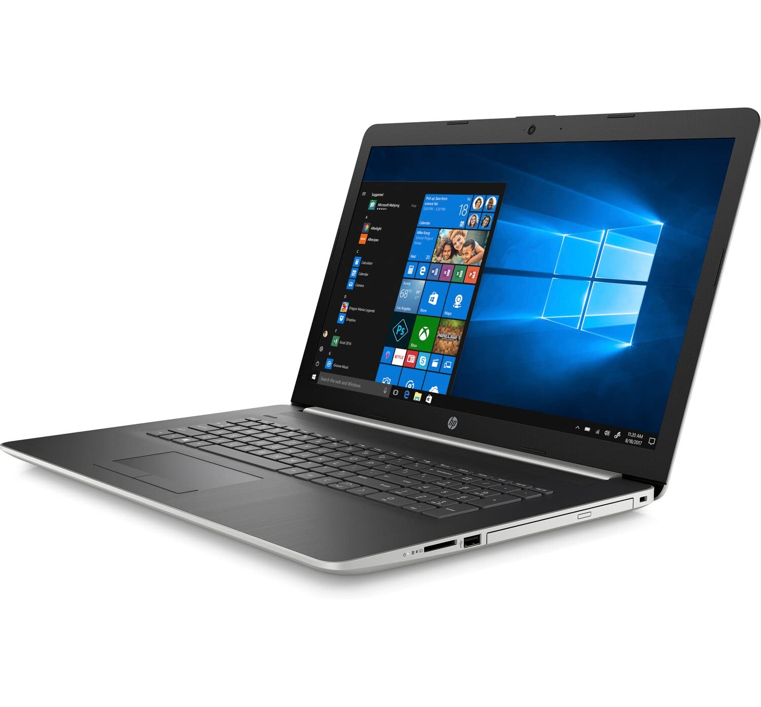HP Notebook 17-by0017ds, Intel Pentium Gold 4417U, 8 GB DDR4 RAM, 1 TB HDD, 17.3" HD Touchscreen Display Laptop, Windows 10 Home (Renewed)