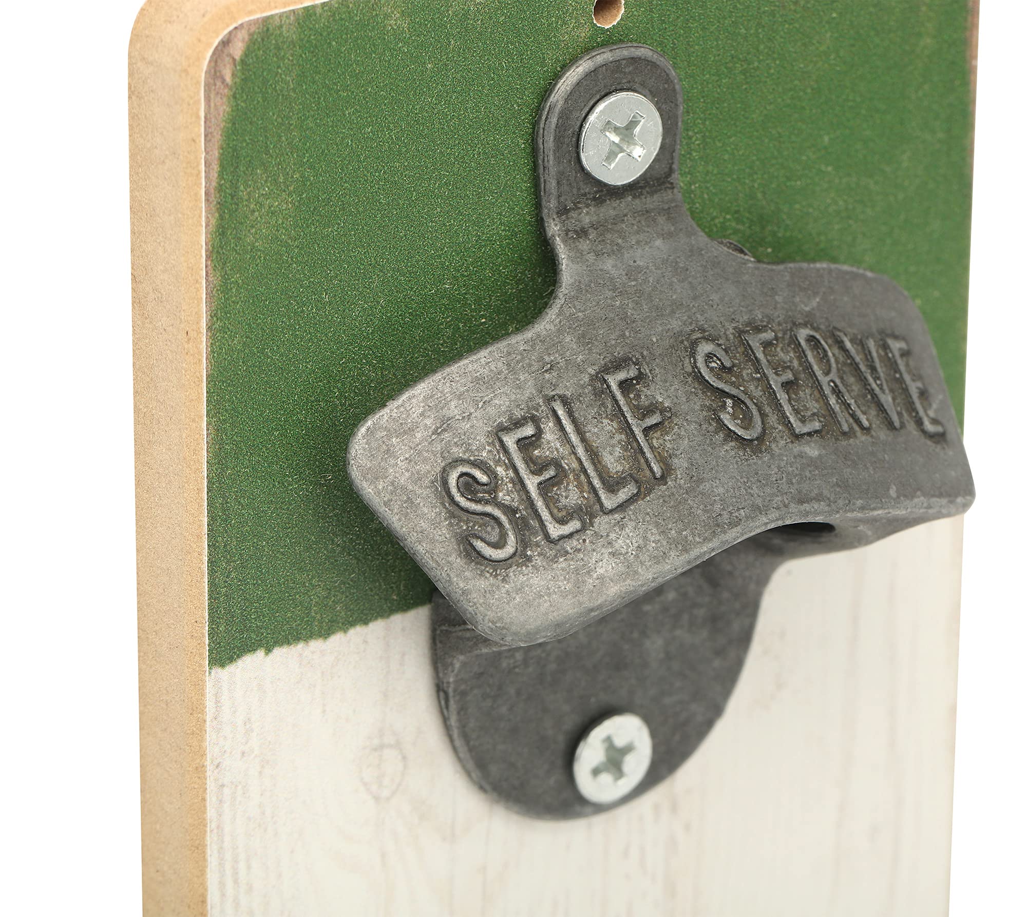 John Deere Wall Bottle Opener - Vintage John Deere Bottle Opener Made with Wood and Cast Metal - Nothing Runs Like a Deere