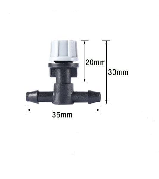 La Farah 50pcs Micro Spray Irrigation Drippers,Three-Way Integrated Atomizing Nozzle, Patio Cooling Garden Greenhouse Drip Irrigation System Kit Parts Emitters for 1/4" Irrigation Tubing