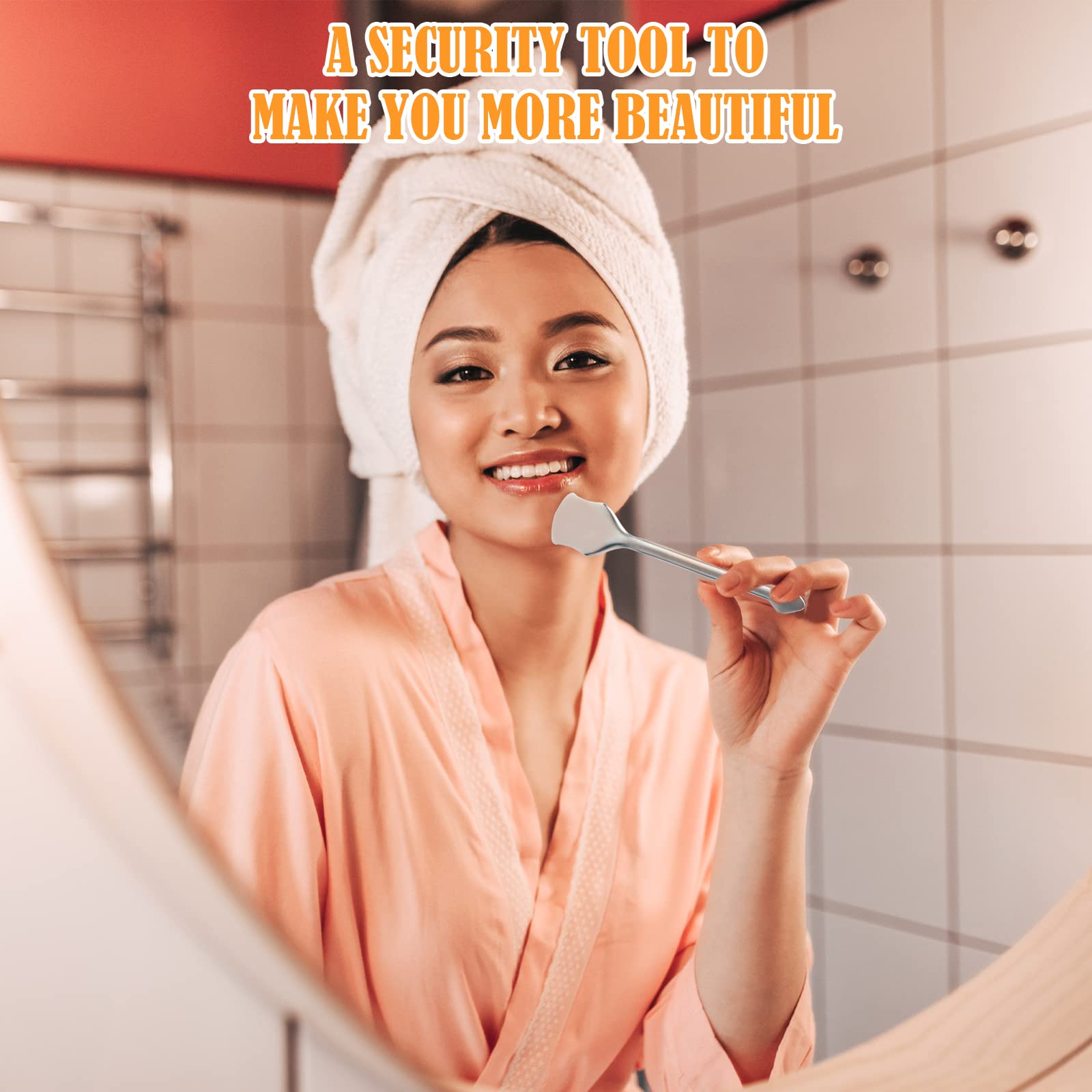 IETONE 2 Pcs Stainless Steel Facial Pore Cleaner Scraper, Double-head Blackhead Remover Sticks, Metal Extractor Tools for Acne, Comedone, Blackhead, Whitehead, Face Cleaning Shovel Makeup Accessories