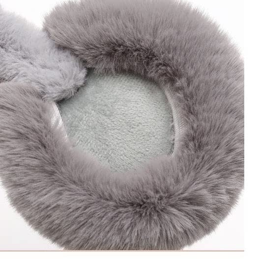 DSFEOIGY Winter Earmuffs for Women Cute Rabbit Ears Warm Earflaps Thicken Furry Fold Ear Muffs Ear Cover Protector Solid Letter Ear Muffs