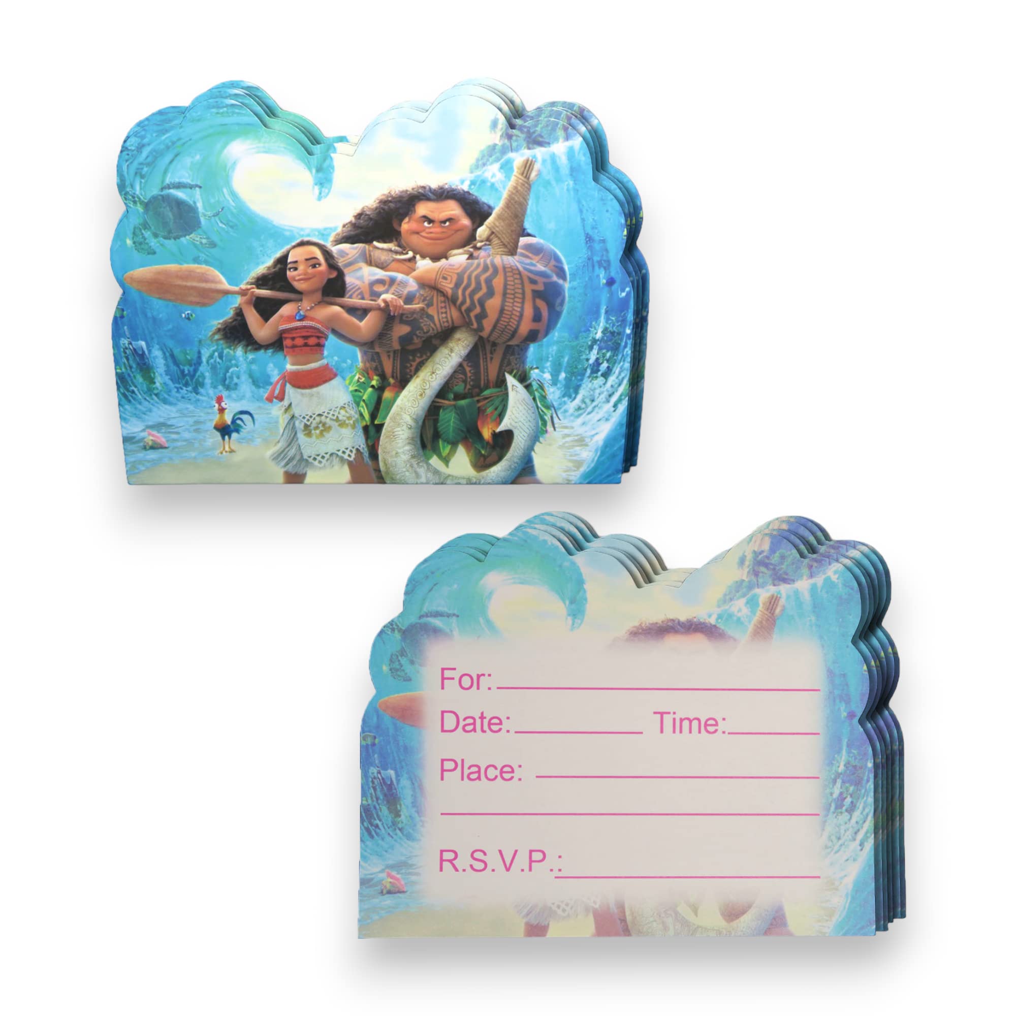 paracolet Moana Birthday Party Invitation | 30Pcs invitation | Moana Birthday Party