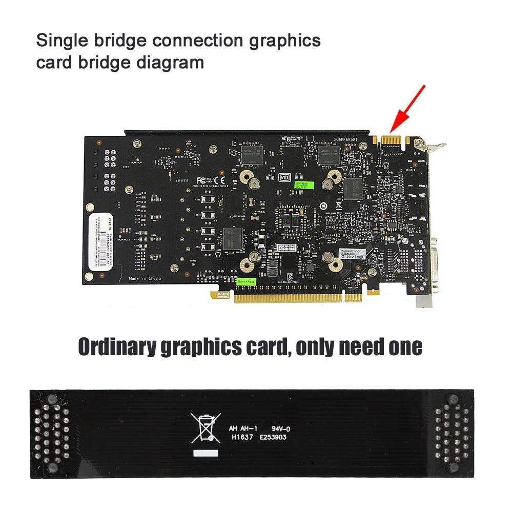 Flexible SLI Bridge 2 Way, 10cm 26pin Dual Graphic Card Connection Cable, Extreme High-Speed Technology GPU Cable for NVIDIA Graphic Card, for ASUS MSI Gigabyte Graphics Cards