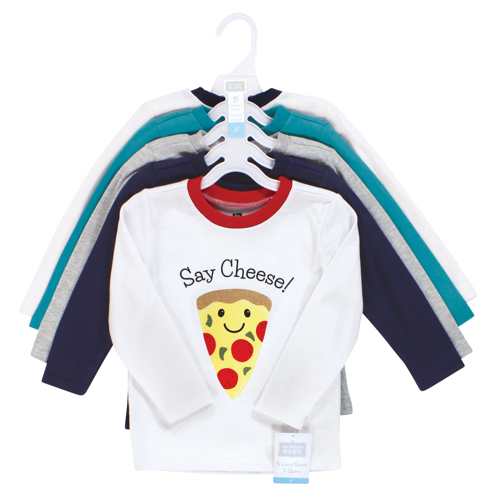 Hudson Baby Unisex Baby Long Sleeve T-Shirts, Fun Food, 18-24 Months