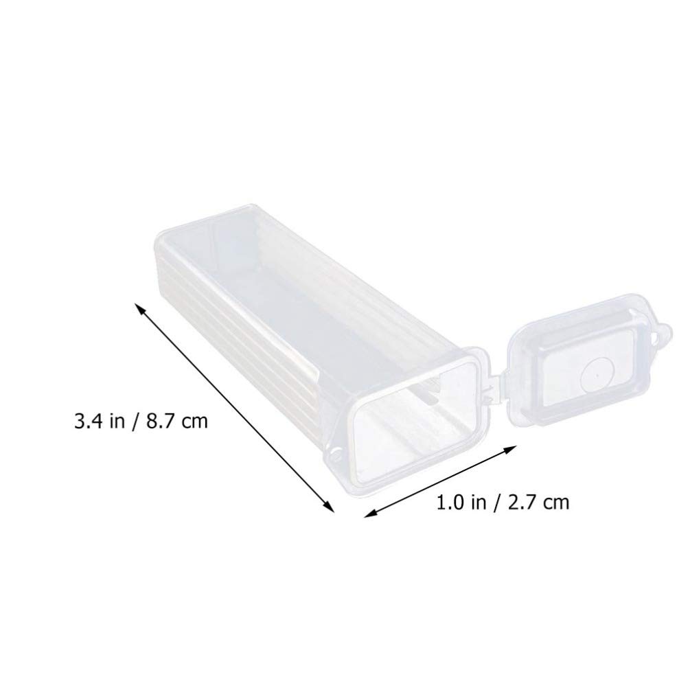 Scicalife Glass Slide Cases, 50pcs Plastic Rectangle Microscope Glass Holder Slide Box for 5 Slides, Microscope Slide Box for Laboratory Use