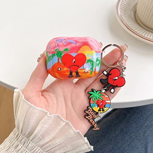Liphontcta Cute Interesting Design Soft TPU Airpod Pro 2 Case,with Fashion Kawaii Lanyard Keychain,Suitable Man Women Girl 2022 Airpod Pro 2 Case,2019 Airpod Pro case. (Pro 2 Red)