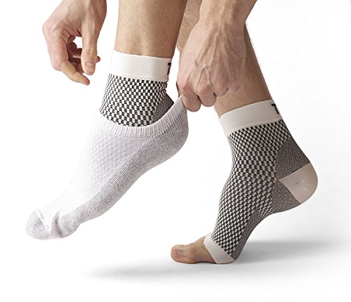 Treat My Feet Three Pairs of Plantar Fasciitis Socks Ankle Compression Sock Improves Blood Circulation, Achilles Heel Support - Alternative to Plantar Fasciitis Night Splints, 3-Pack, Medium