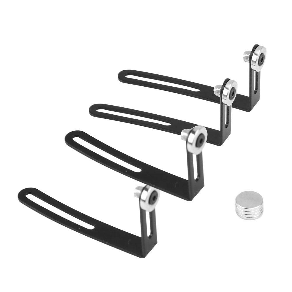 Shell Body Mount, 4pcs RC Car Shell Body Mount Metal L-Bracket with Magnet for 1:10 RC Crawler Car