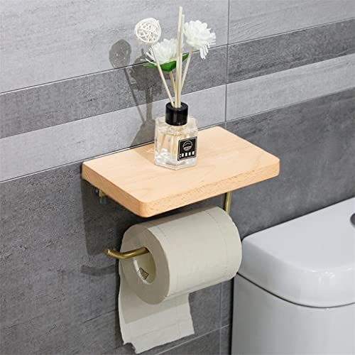 JIAMEI Towel Rack Solid Brass Tissue Paper Storage Holder Punch-Free Bath Toilet Roll Paper Rack Organizer