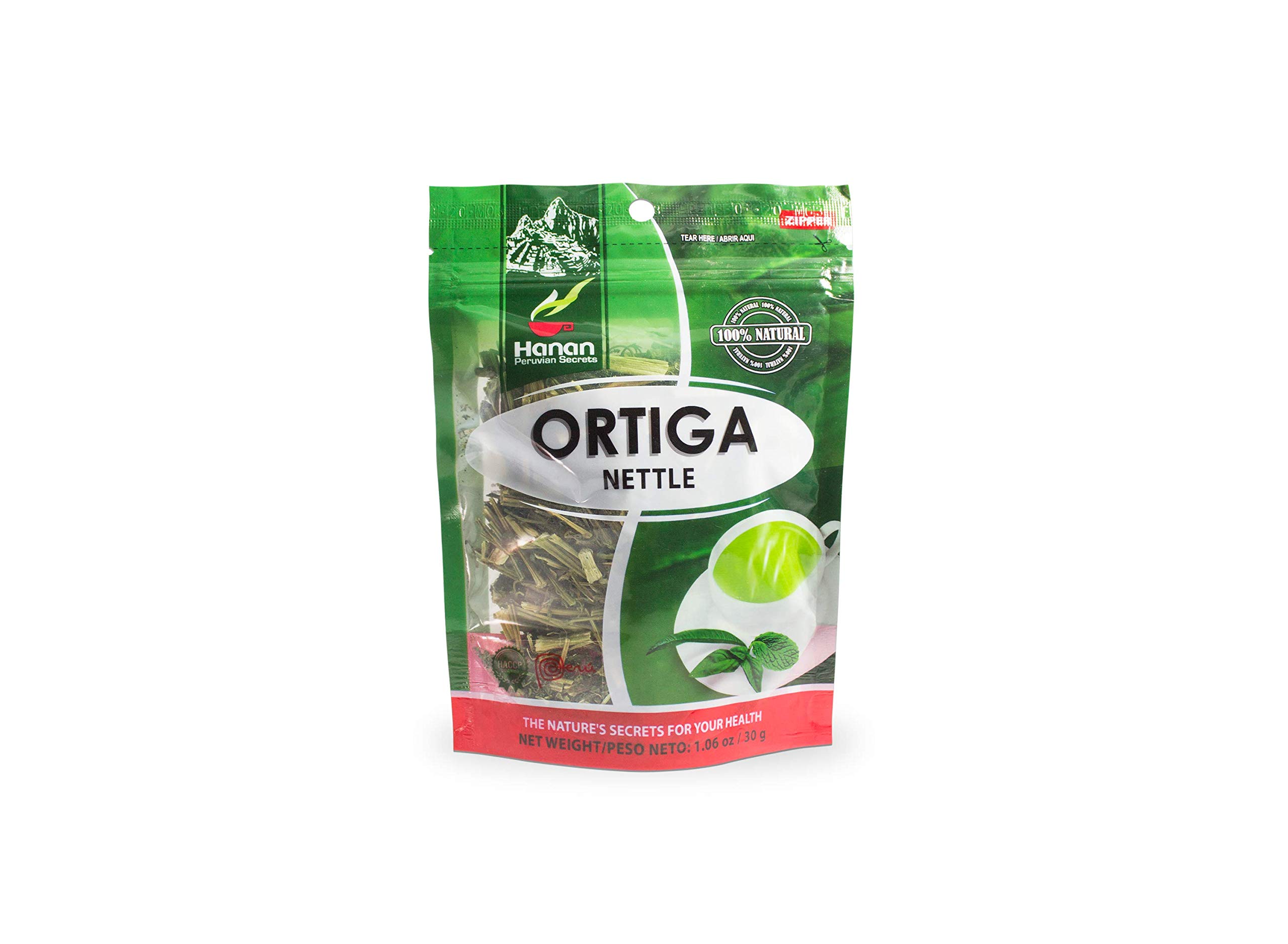 Hanan Nettle Loose Herb Tea 1.06 oz (30g) All-Natural Dried Stinging Nettle Plant Leaf and Root from Peru – Herbal Tea & Supplement
