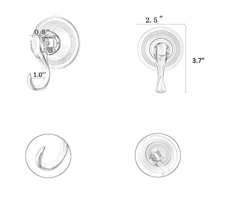 LMI LOVE MORE IDEA Christmas Wreath Hanger Heavy Duty Suction Cup Hooks for Kichen Bathroom Window and All Smooth Surface Indoor and Outdoor 10pack
