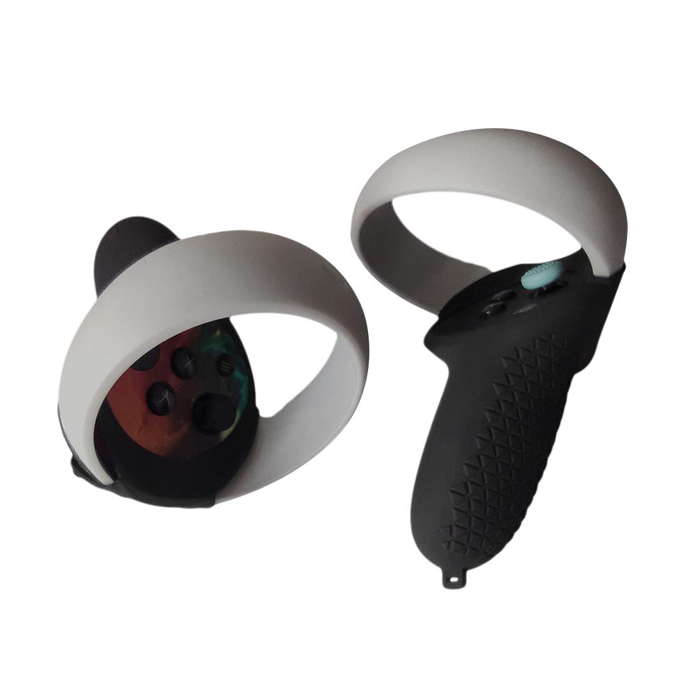 Denpetec Touch Controller Grip Cover for Oculus Quest 2, Silicone Controller Grip Protective Cover VR Accessories