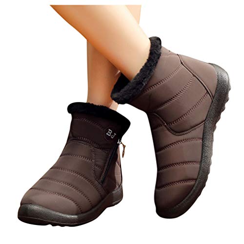 FASDNENDYS Botas Boots Ankle Shoes Warm Women's Short Winter Snow Nylon Cotton Slip in Winter Boots for Women