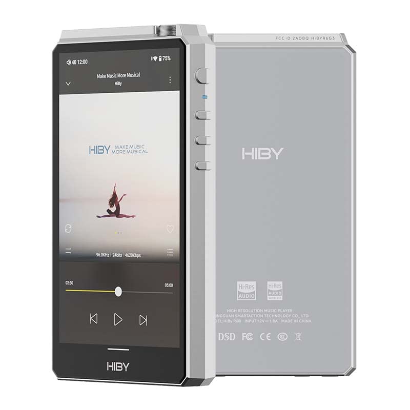 HiFiGo HiBy R6 GEN III Portable 5inch Audio Music Player, High-Performance USB 702P Digital Audio Player Player Equipped with Dual DAC (Gunmental Grey)